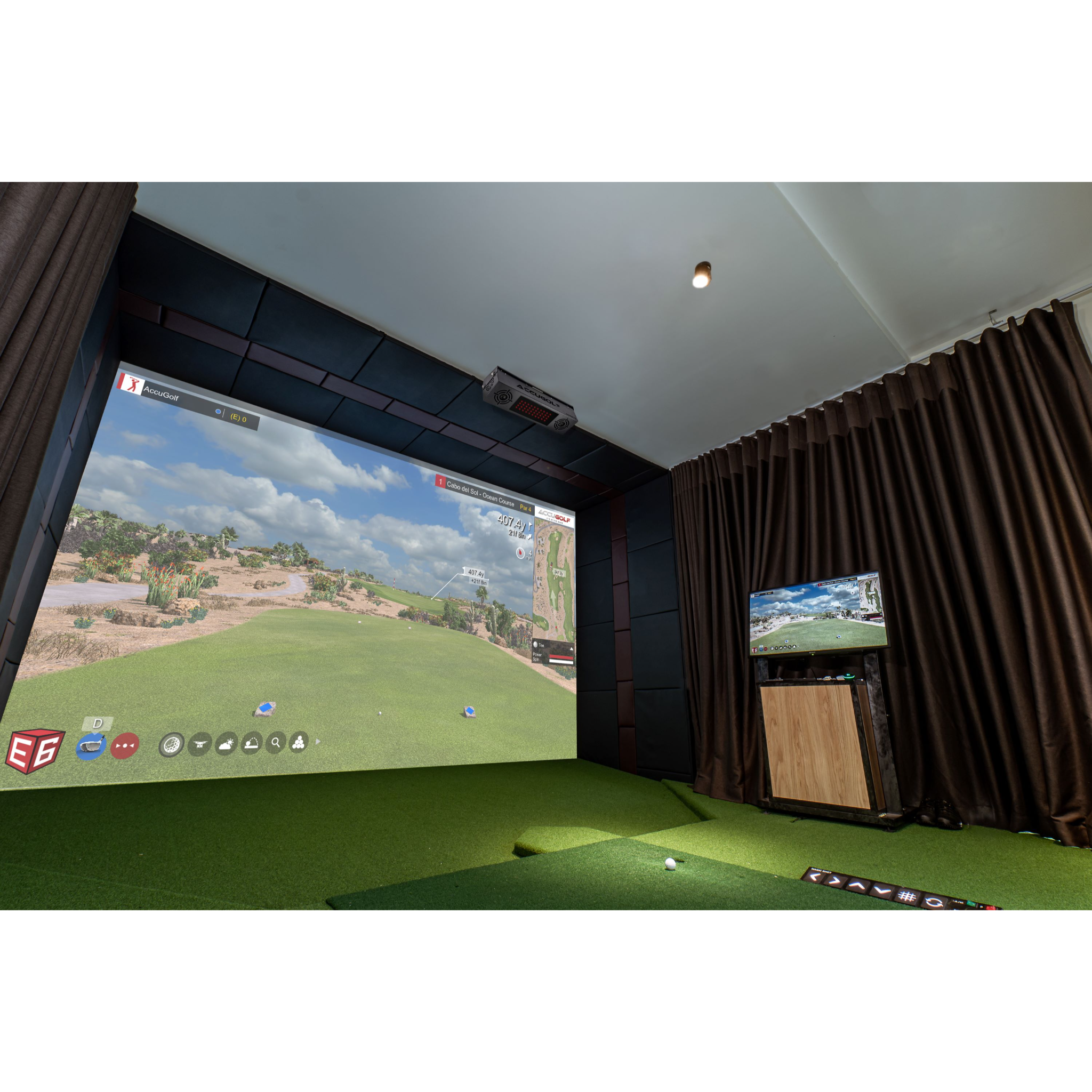 AccuGolf Hawkeye SimSpace Golf Simulator Package