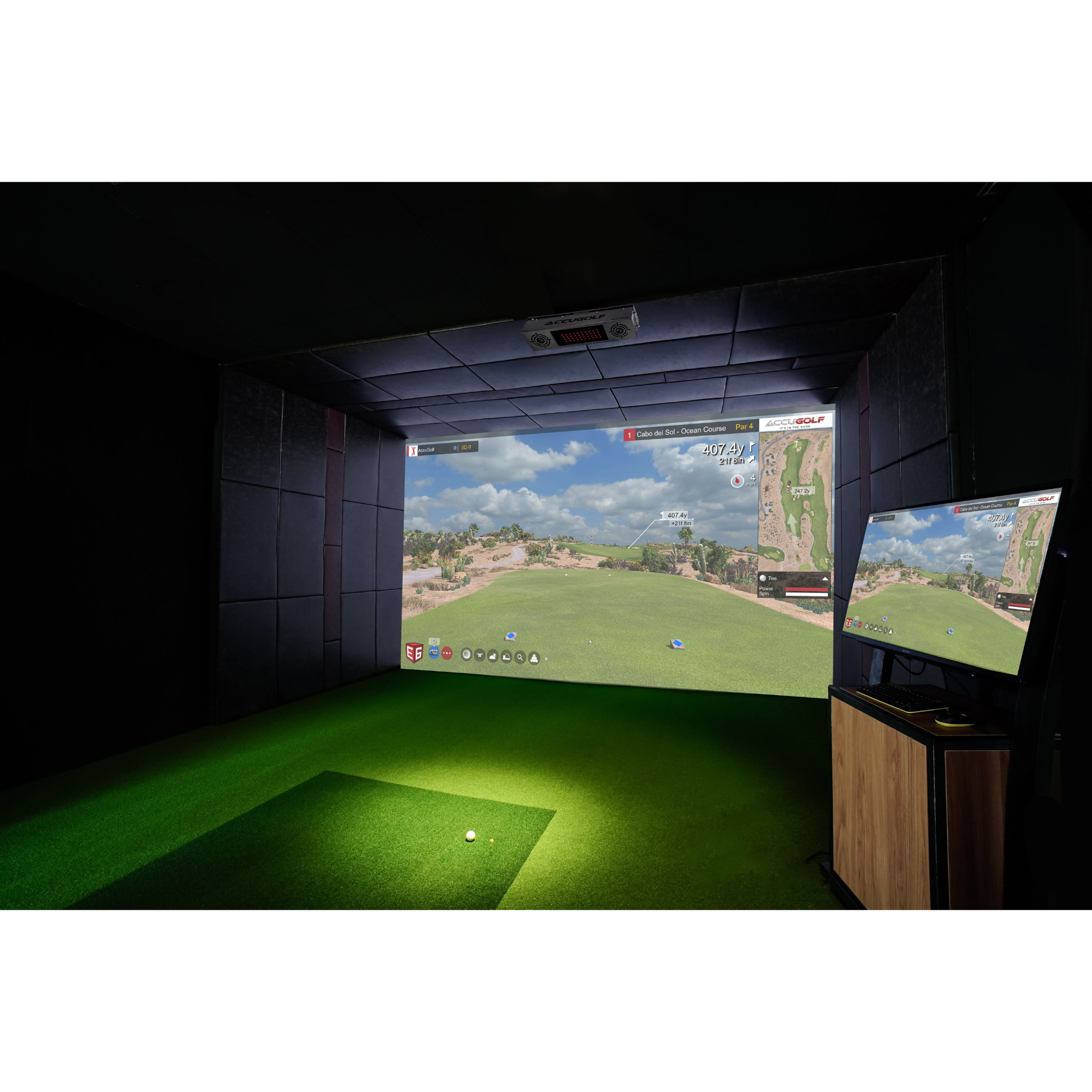 AccuGolf Hawkeye SimSpace Golf Simulator Package