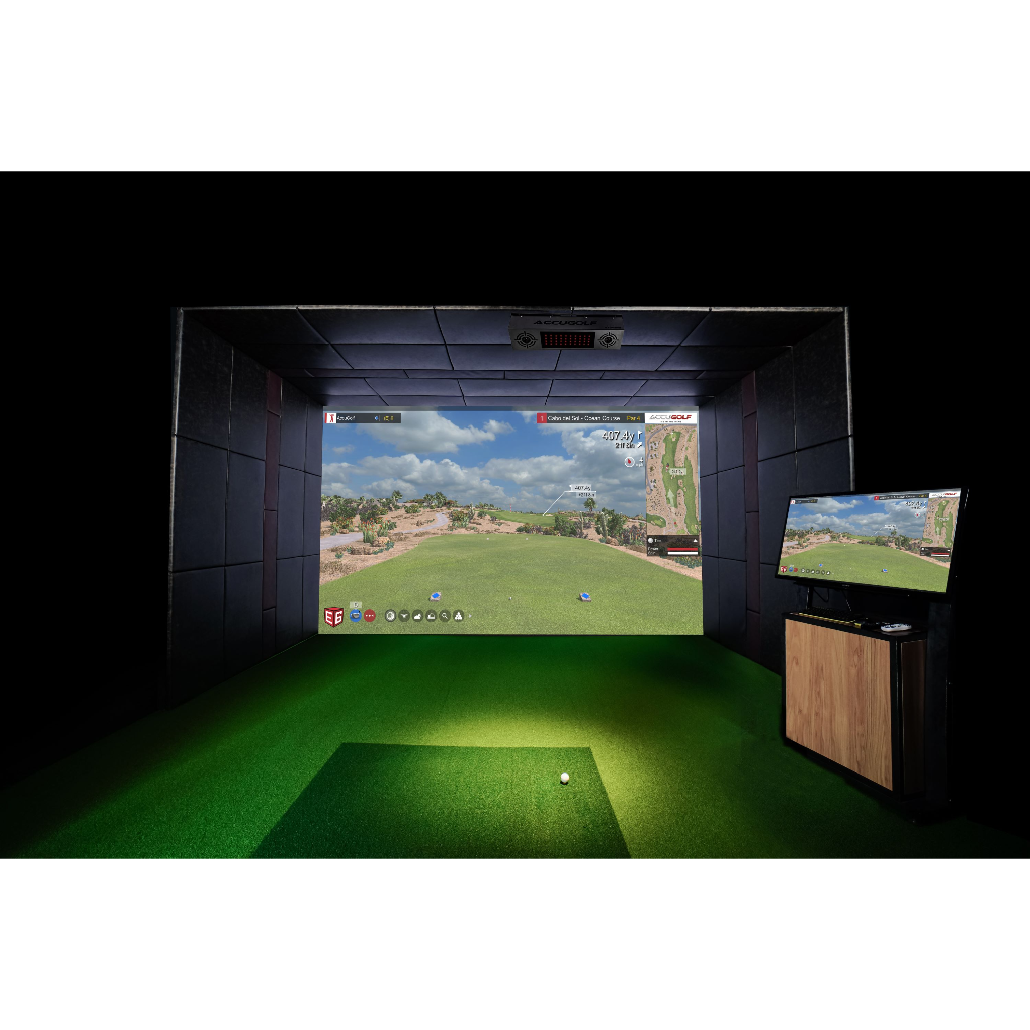 AccuGolf Hawkeye SIG 8 Golf Simulator Package